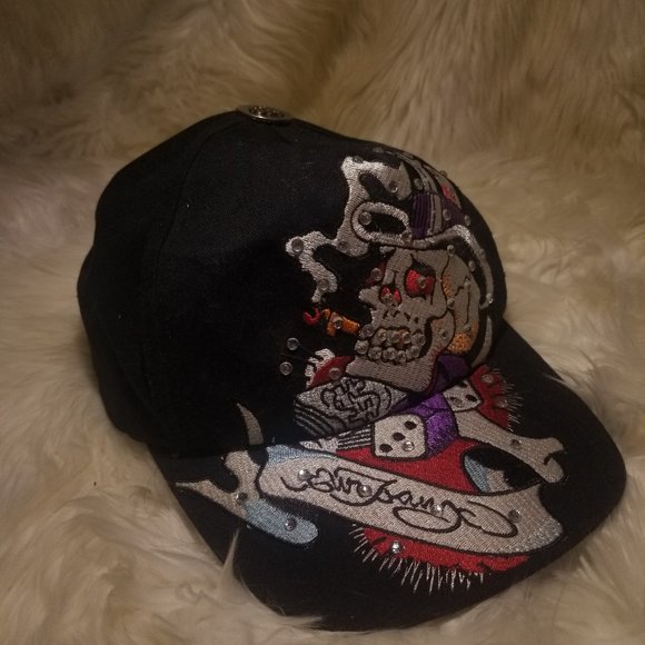 Ed Hardy | Accessories | Black Canvas Ed Harty Ball Cap | Poshmark